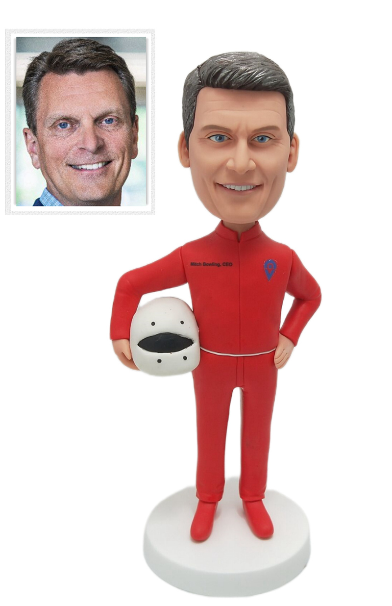 Custom Race Car Driver Bobblehead - Personalized Racing Gift [B1001 ...
